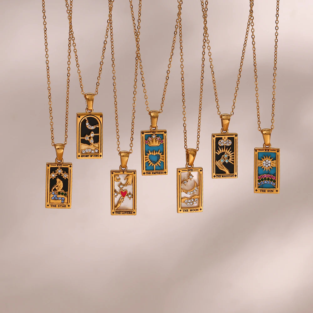 Colorful Tarot Cards Symbolic Necklaces – Vlessi